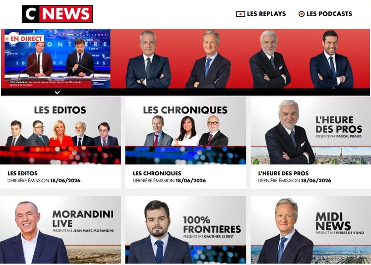 Mise en demeure de CNews par l’Arcom pour non-respect du pluralisme ...